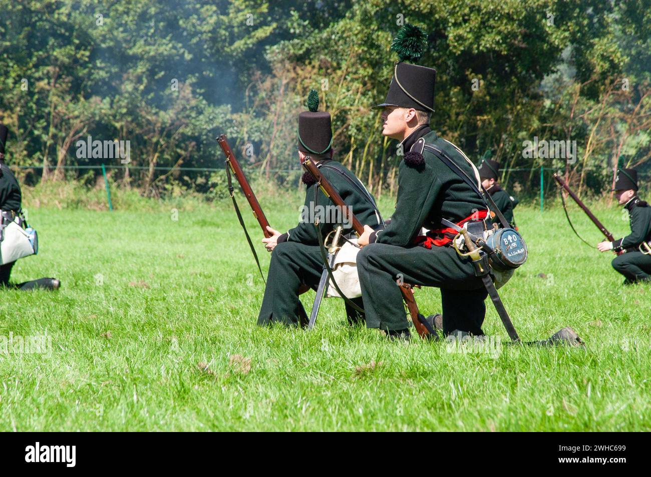 Napoleonic re-enactors at the Festival of History, 2005, Kelmarsh Hall ...