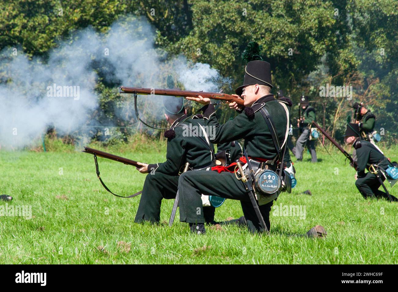 Napoleonic re-enactors at the Festival of History, 2005, Kelmarsh Hall ...