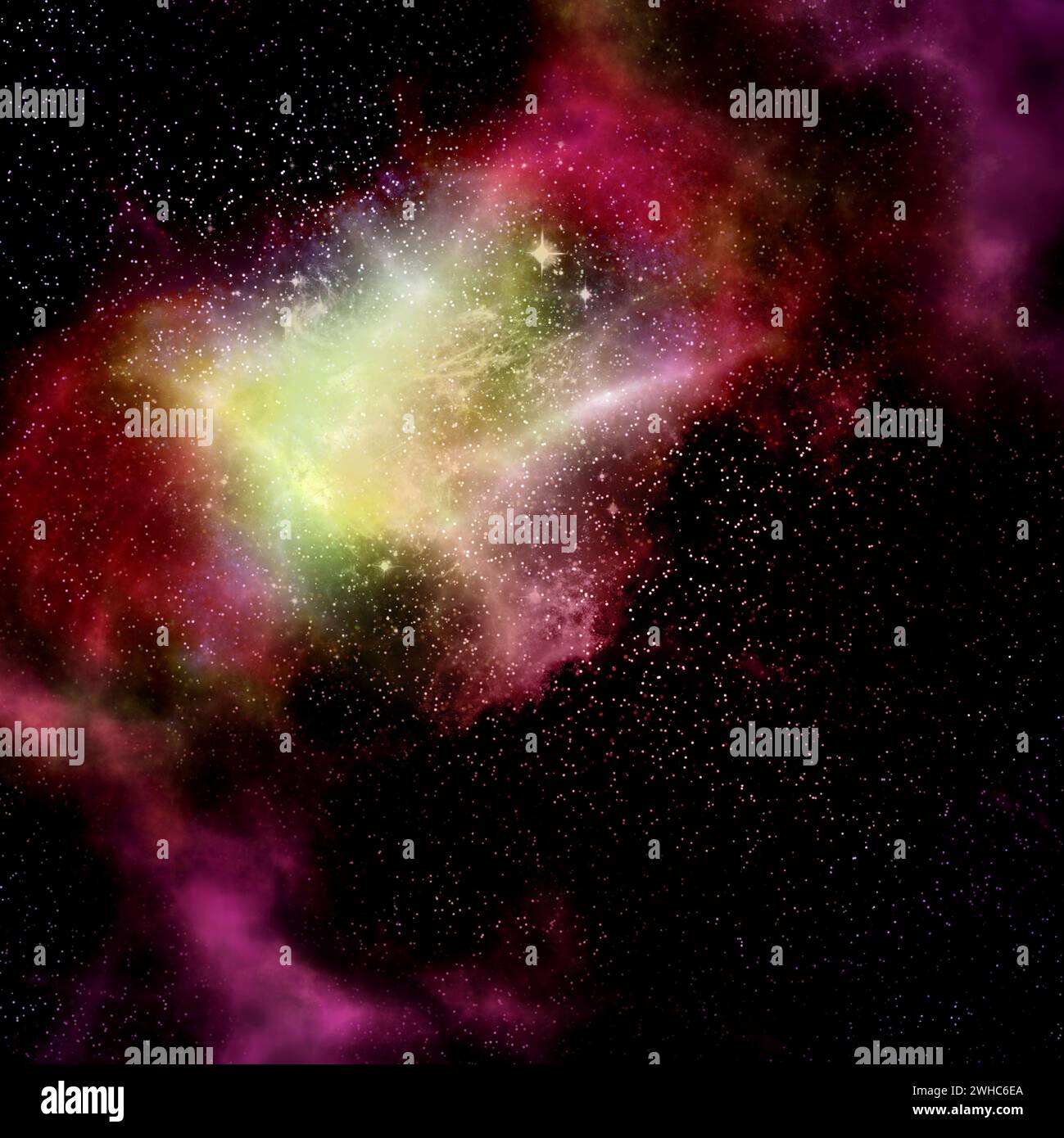 Outer space cloud nebula and stars Stock Photo - Alamy