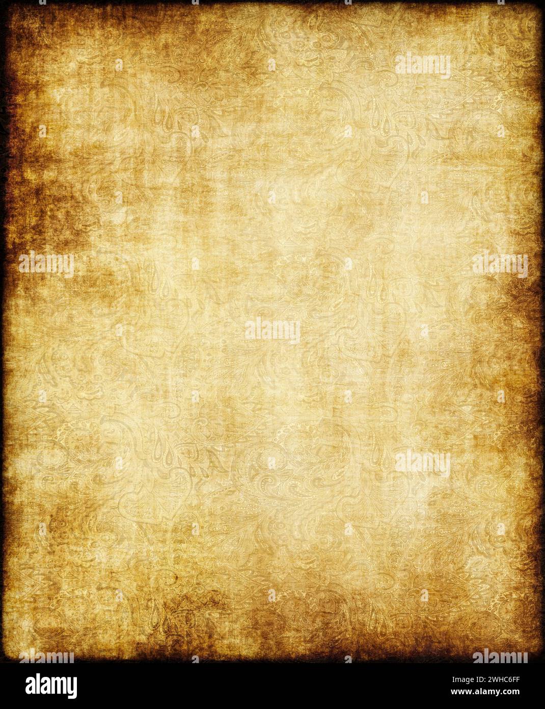 Old yellow brown vintage parchment paper texture Stock Photo - Alamy