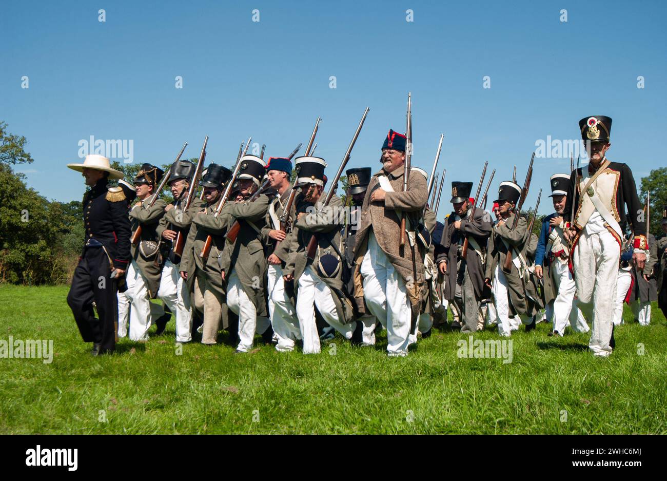 Napoleonic re-enactors at the Festival of History, 2005, Kelmarsh Hall ...