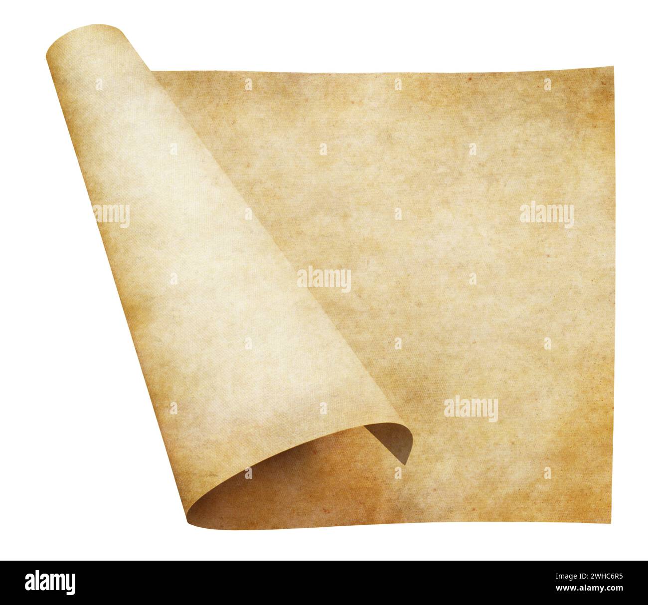 Old parchment paper scroll Stock Photo - Alamy