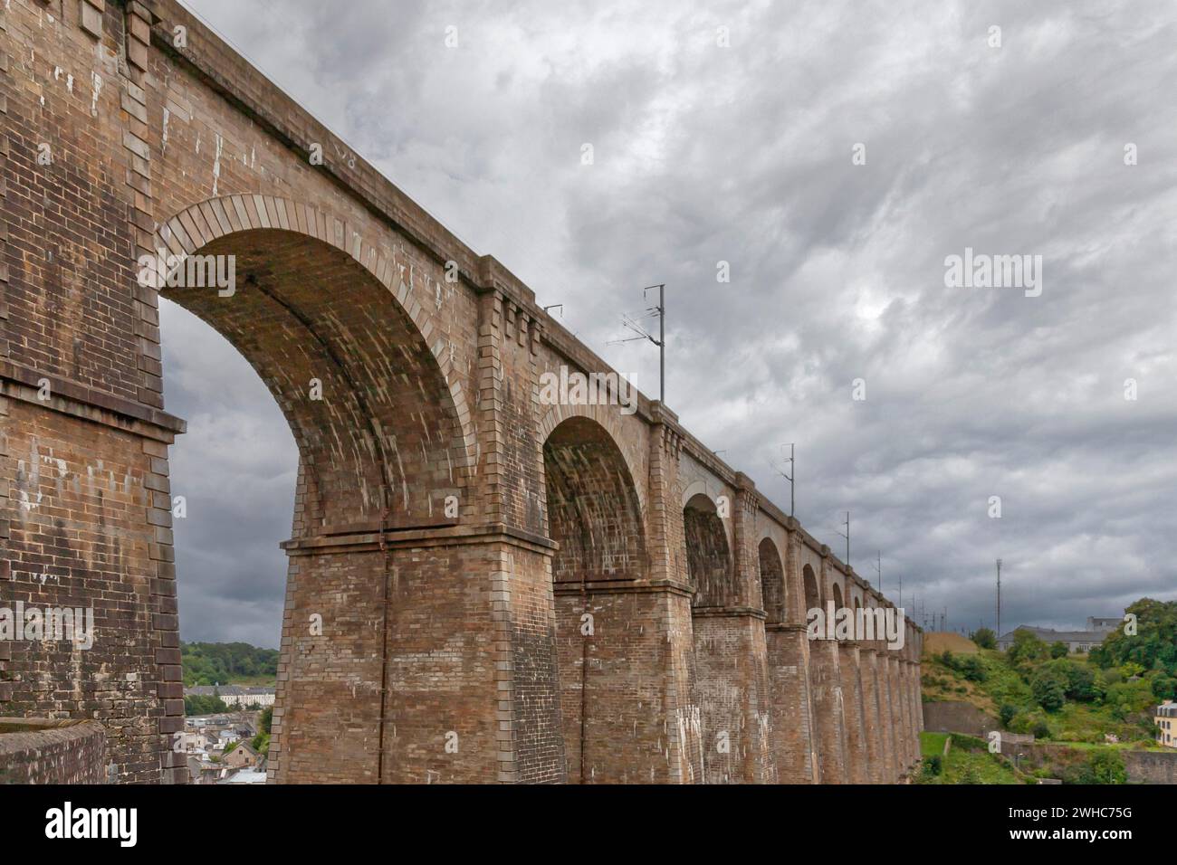 Viaduc de Morlaix, viaduct, circular arch bridge with two storeys ...