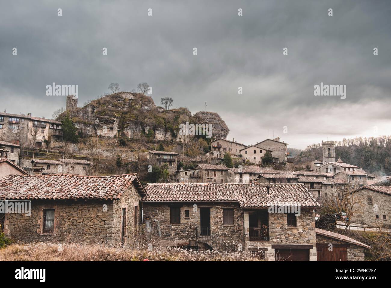 Panoramic in Rupit, one of the best known medieval towns in Catalonia ...