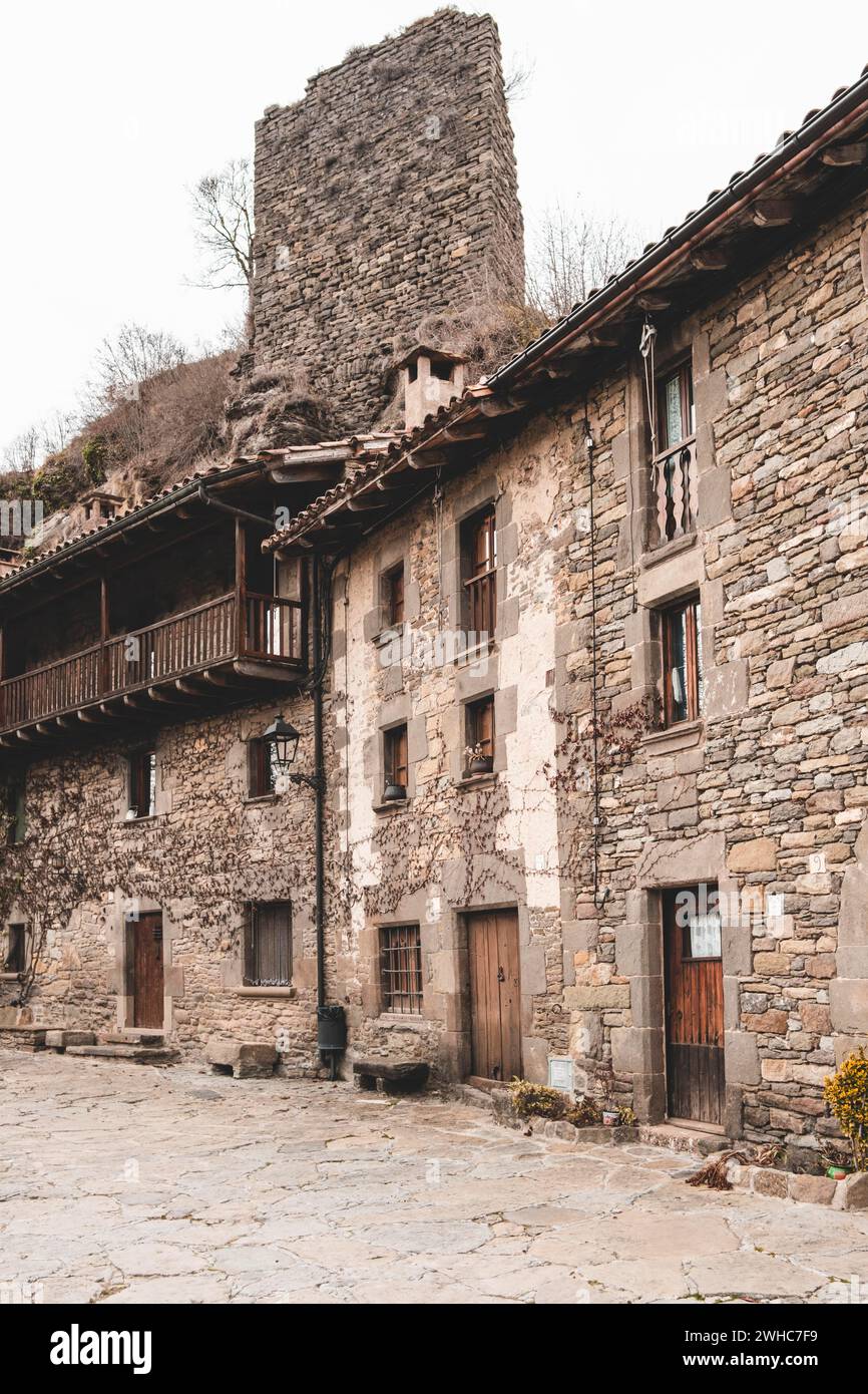 Rupit, one of the best known medieval towns in Catalonia in Spain Stock ...