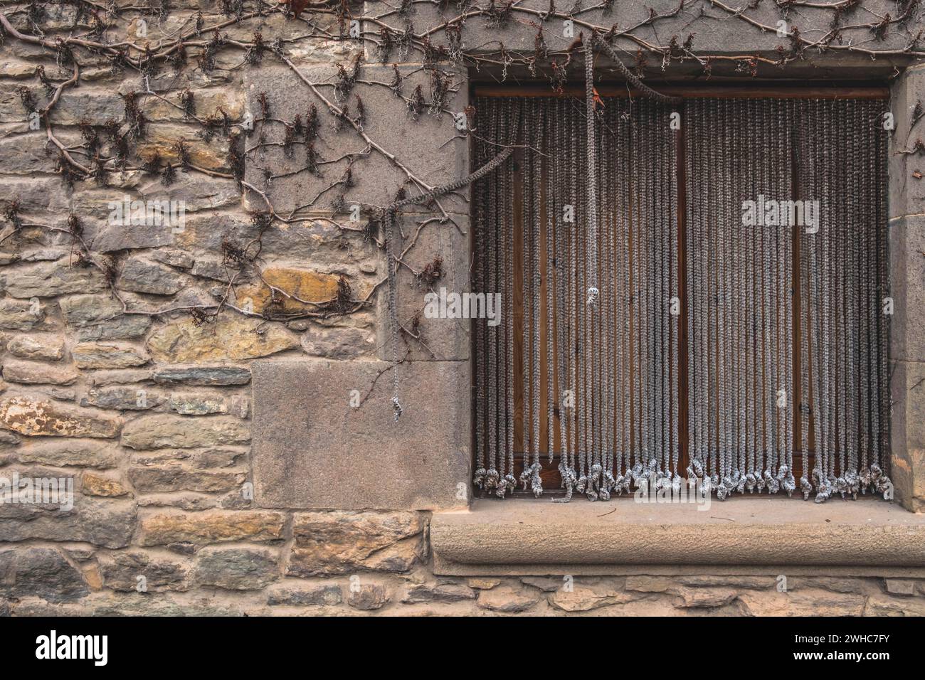 Window detail in Rupit, one of the best known medieval towns in ...