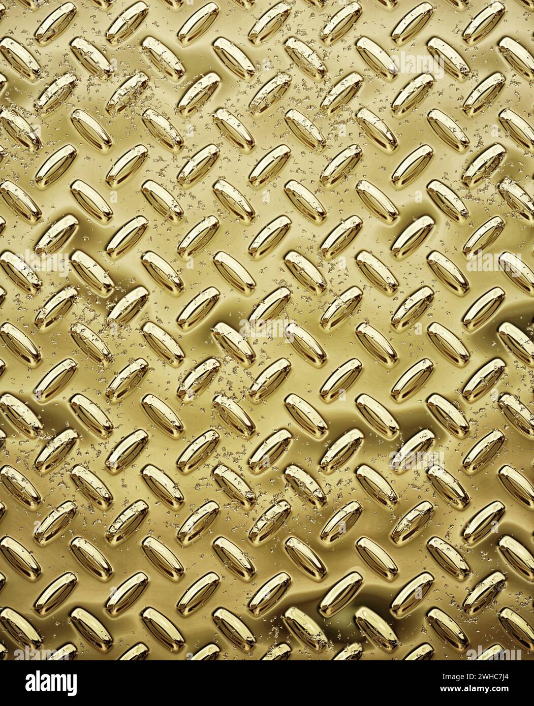 Gold tread or diamond plate Stock Photo - Alamy