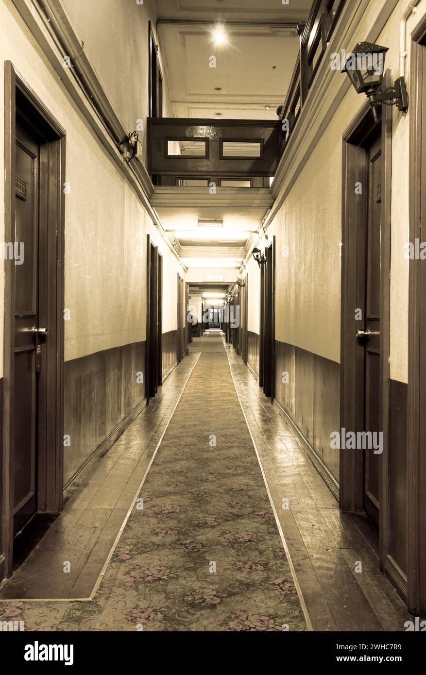 Inside the old hotel Stock Photo - Alamy