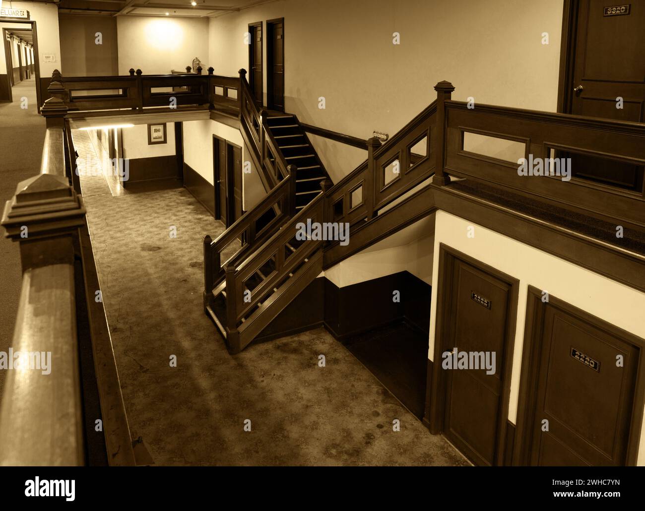 Inside the old hotel Stock Photo - Alamy