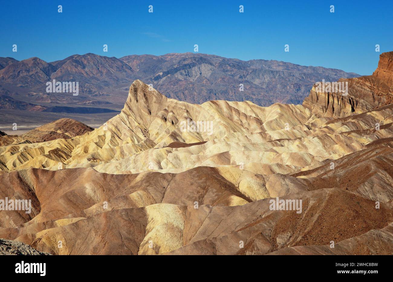 Death valley landscape viewed from zabrinski point Stock Photo - Alamy