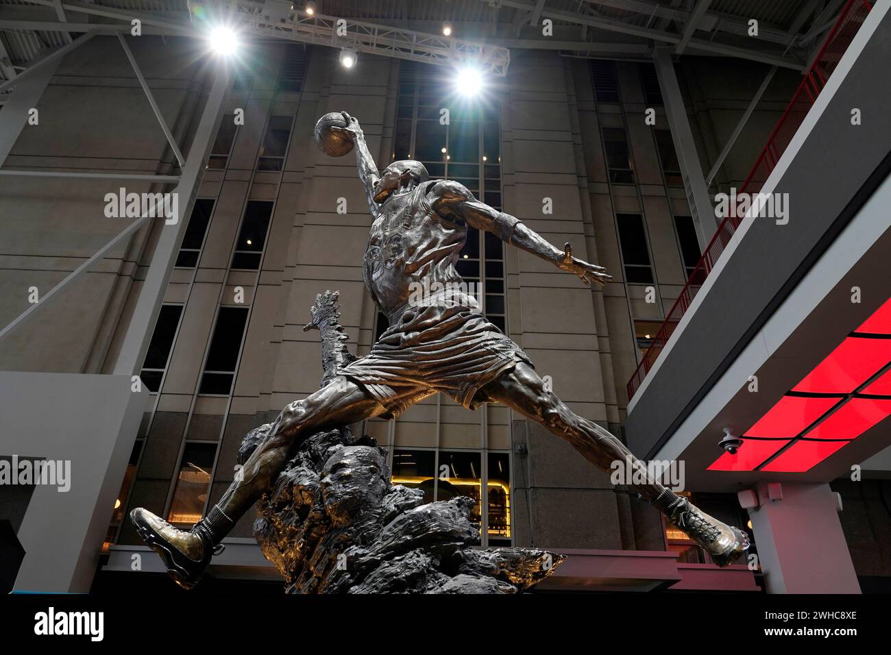 FILE - The Michael Jordan statue on display in the United Center atrium ...