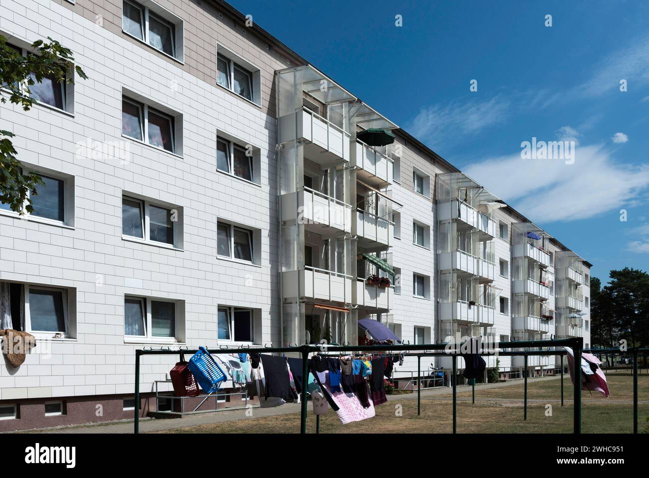 Apartment block with balcony, living, renting, rental block, rental ...