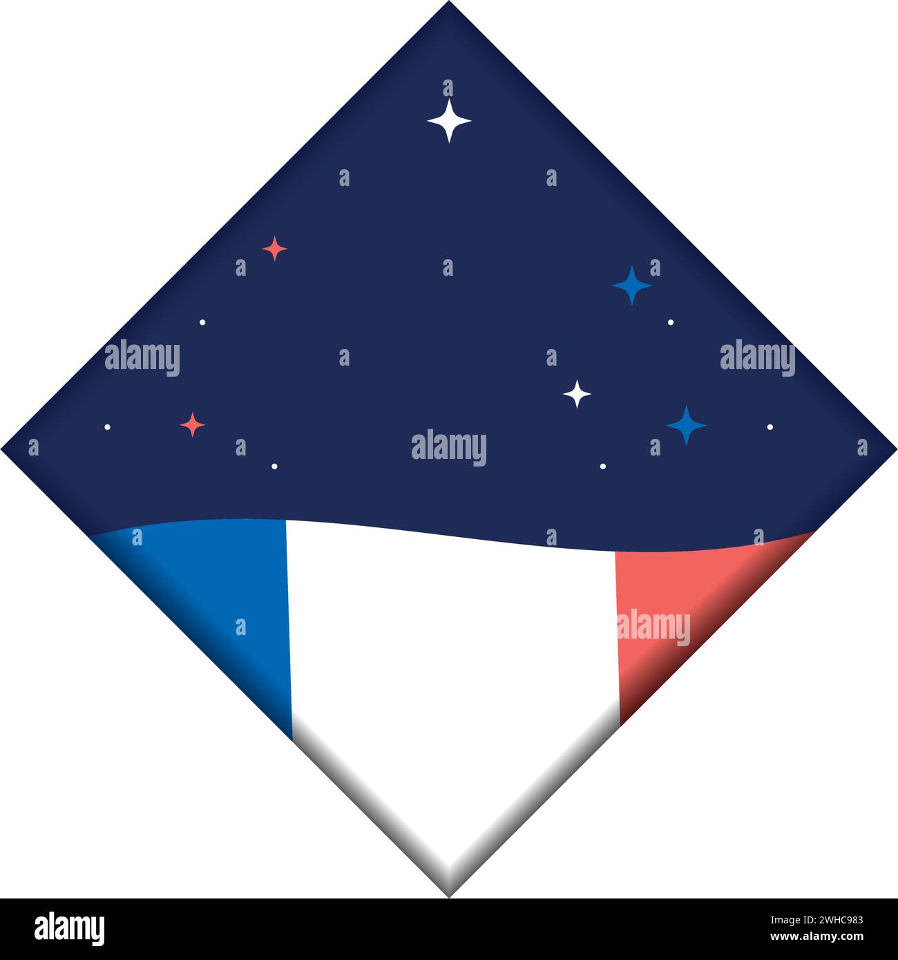 Isolated flag of France with wave effect Vector Stock Vector Image ...