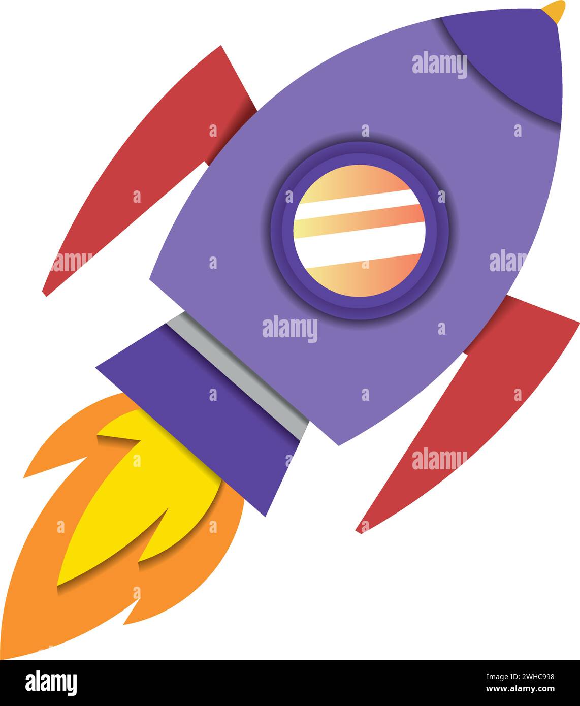 Isolated colored astronaut spaceship icon Vector Stock Vector Image ...