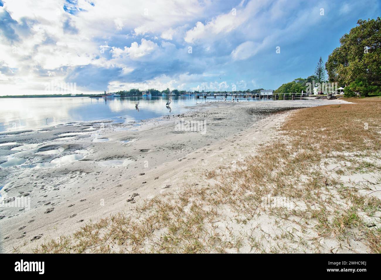 Beach at yamba Stock Photo - Alamy