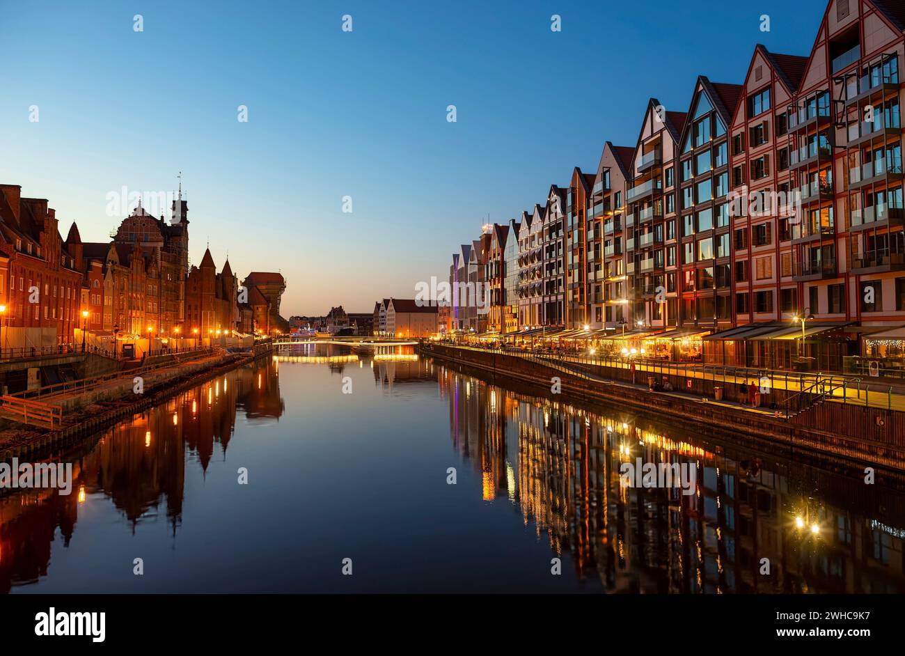 Canal and river Motawa in Gdansk, Poland Stock Photo - Alamy