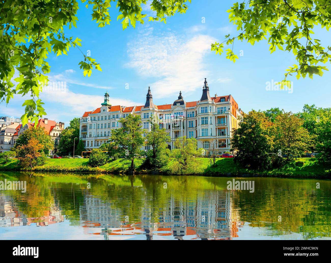 Beautiful building on the banks of the Odra River in Wroclaw Stock ...