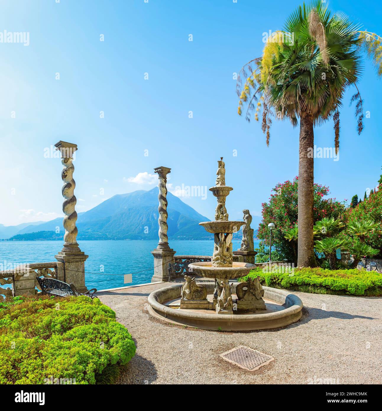 View of Lake Como from Villa Monastero, Italy Stock Photo - Alamy