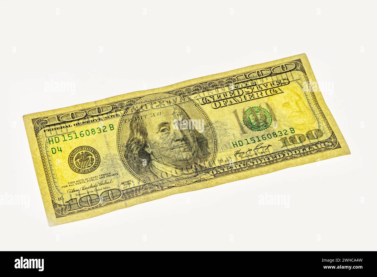 100 dollar bill watermark hi-res stock photography and images - Alamy