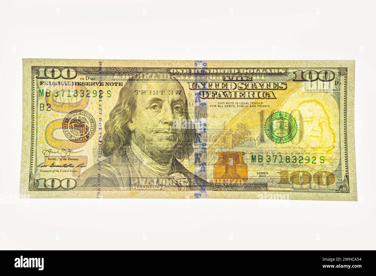 100 dollar bill watermark hi-res stock photography and images - Alamy