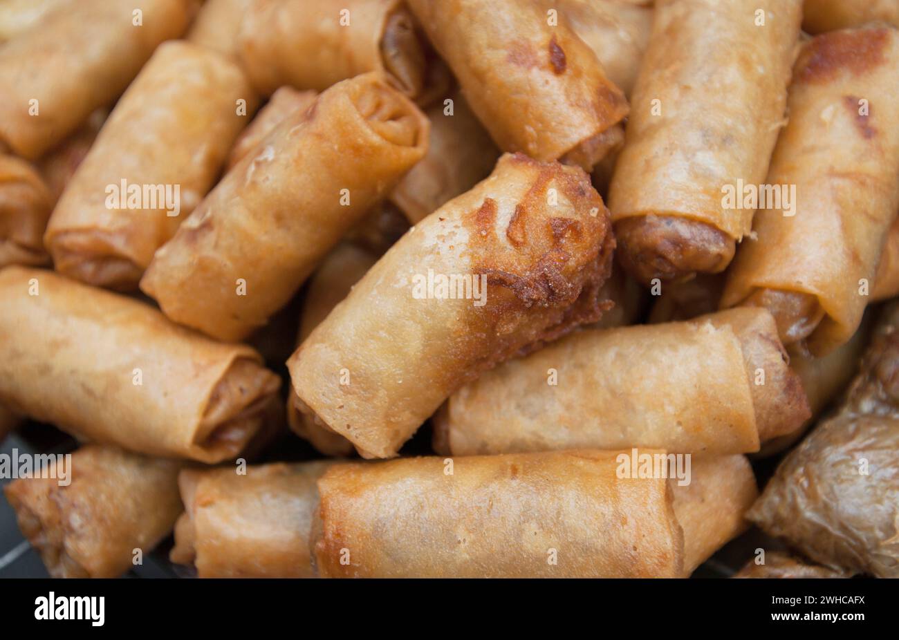 Deep fried spring rolls Stock Photo - Alamy