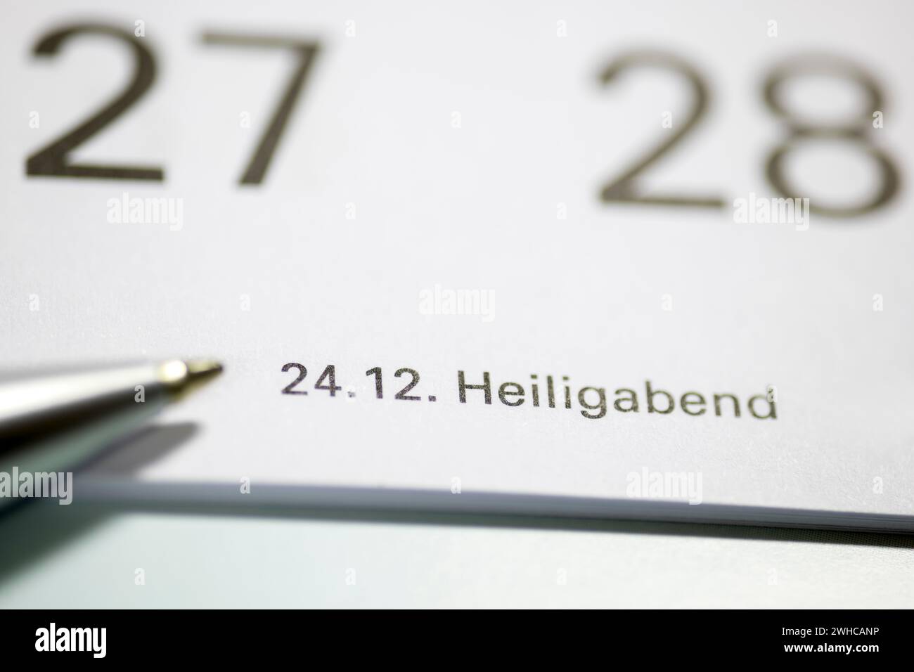 Diary, Christmas Eve, biros, Germany Stock Photo - Alamy
