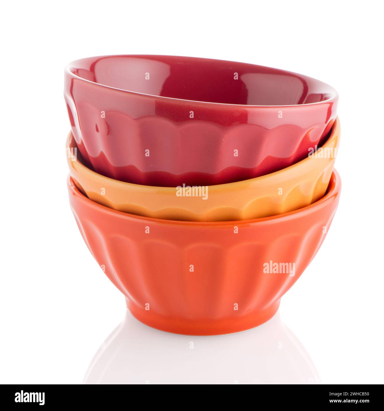 Three colored bowls Stock Photo - Alamy