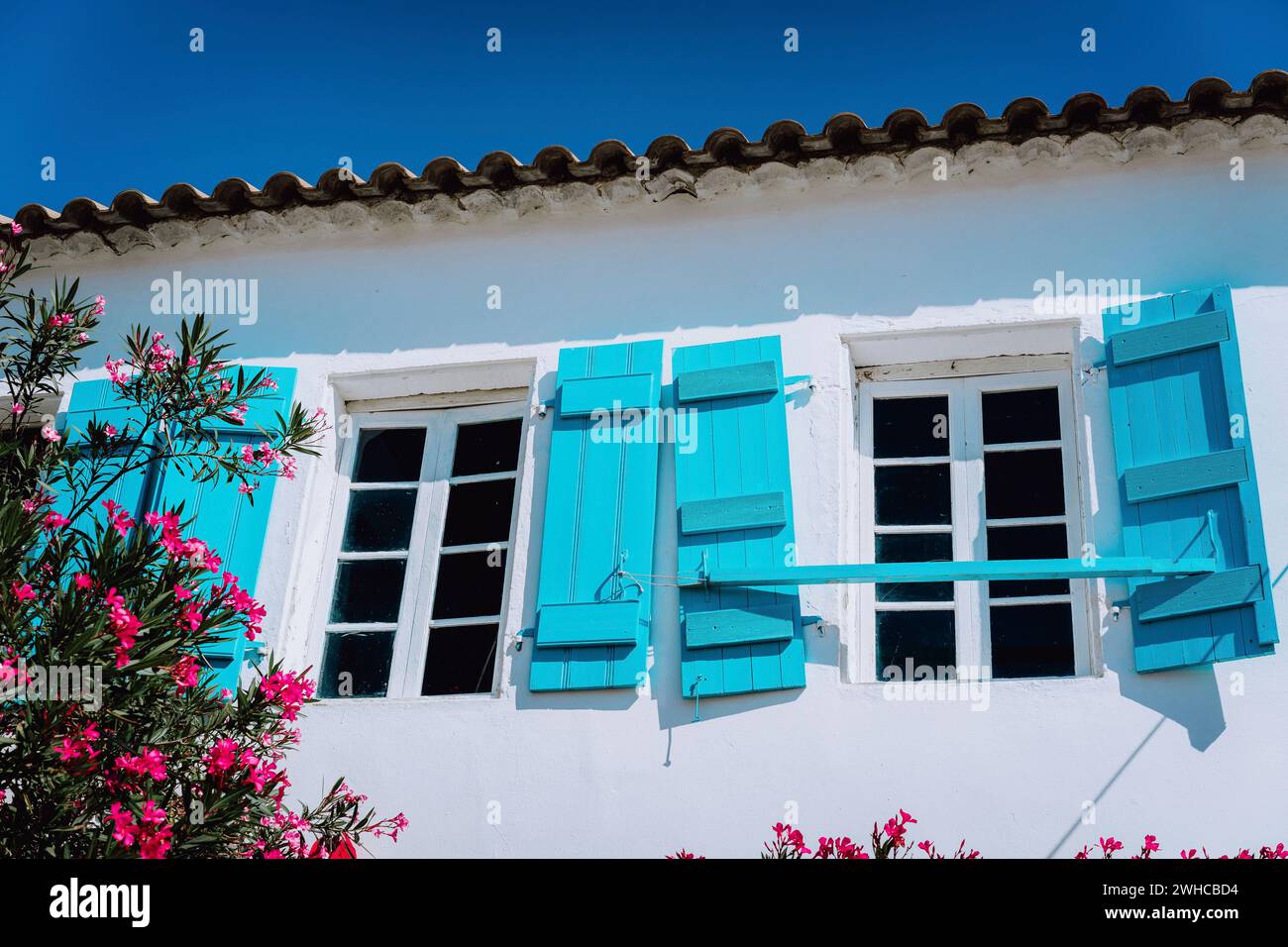 Traditional greek style window hi-res stock photography and images - Alamy