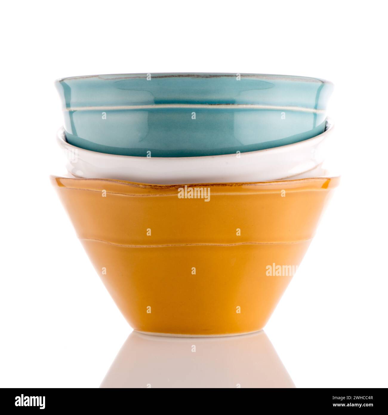 Three colored bowls Stock Photo - Alamy