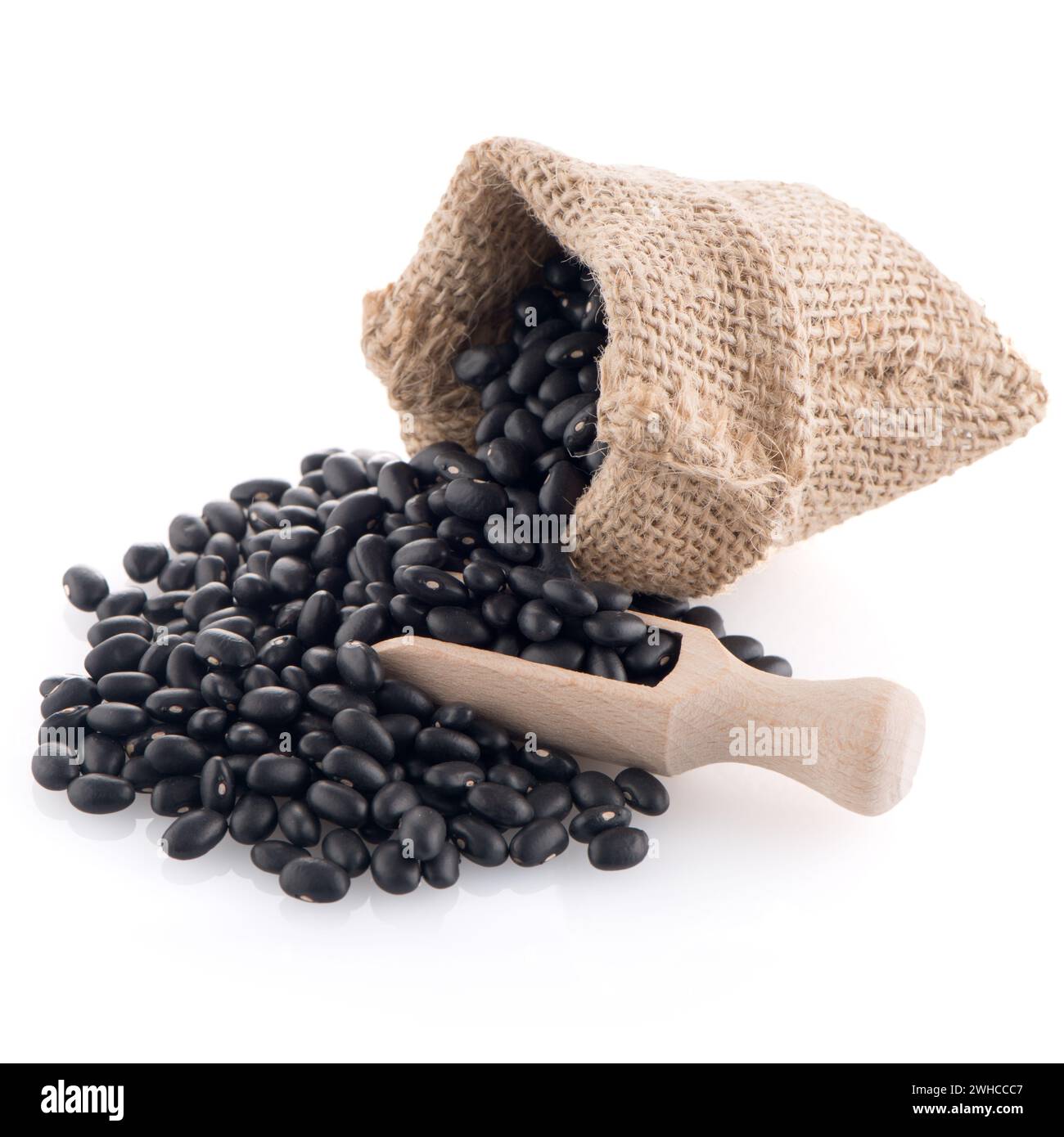 Black beans bag Stock Photo - Alamy
