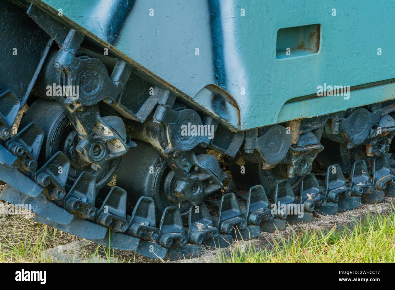 Closeup of tracks on LVT3C amphibious armored personnel carrier Stock ...