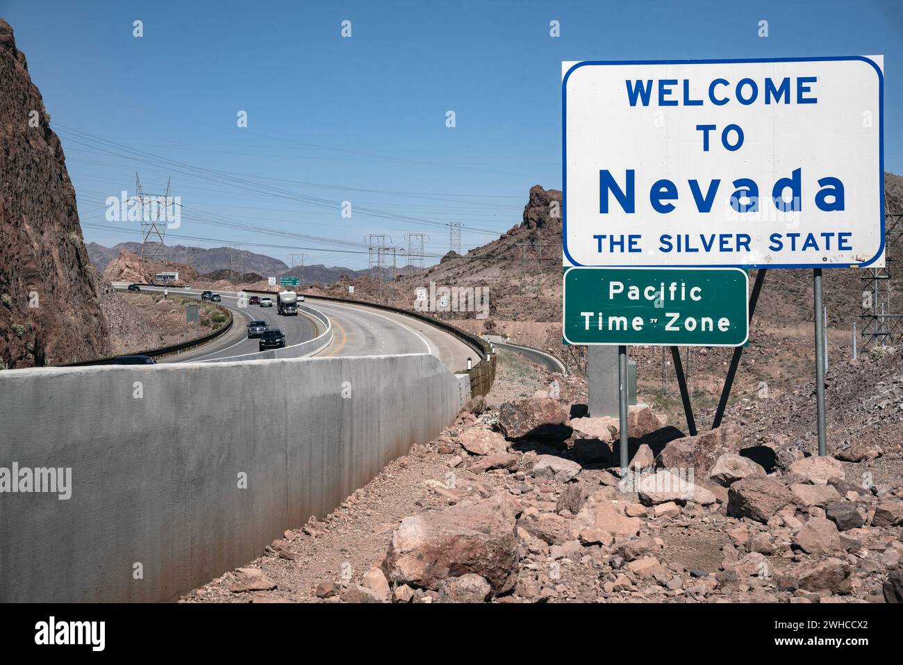 Road sign Welcome to Nevada, USA Stock Photo - Alamy