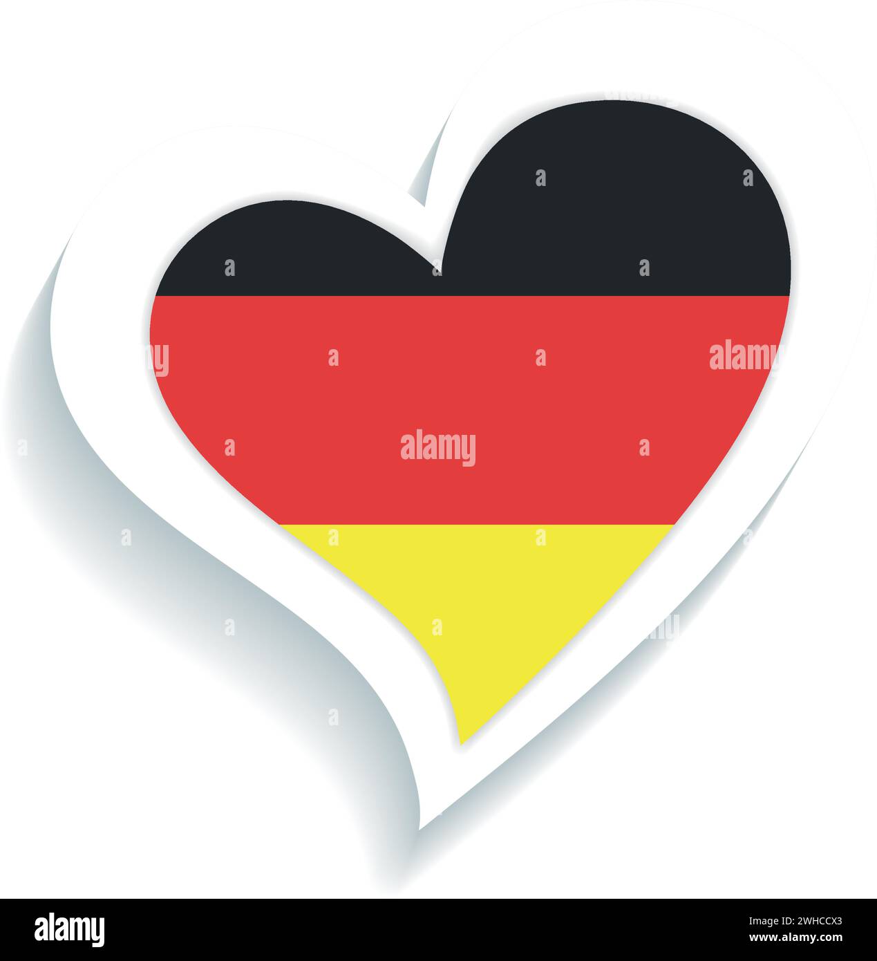 Isolated heart shape with the flag of Germany Vector Stock Vector Image ...