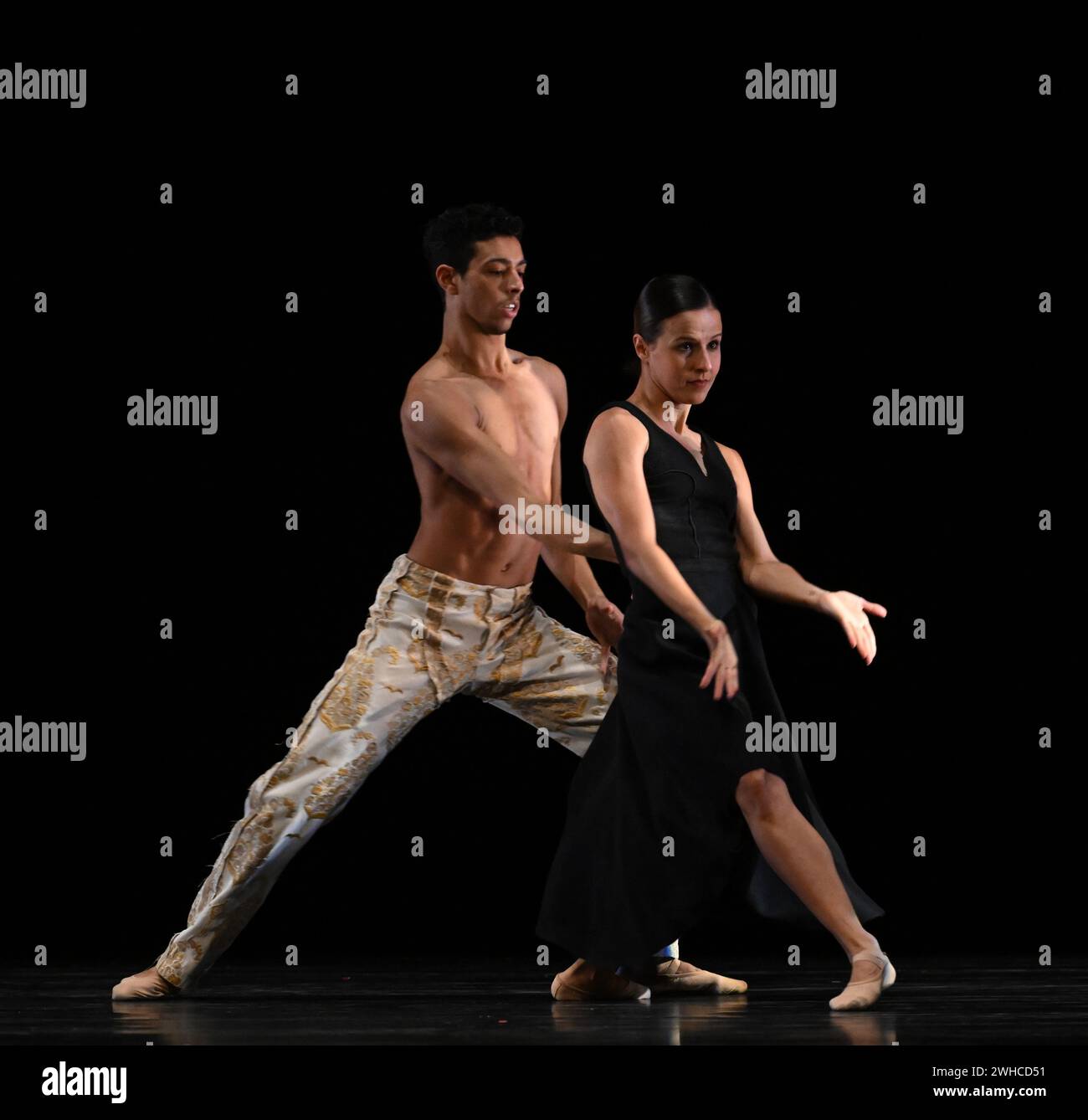 Sadlers Wells, London, UK. 9th Feb, 2024. Dress rehearsal of São Paulo ...