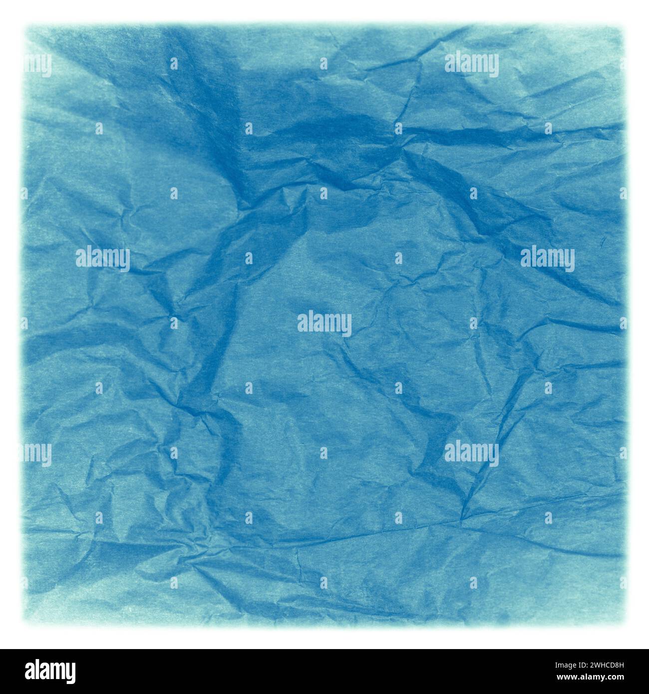 Blue crumpled paper texture Stock Photo - Alamy