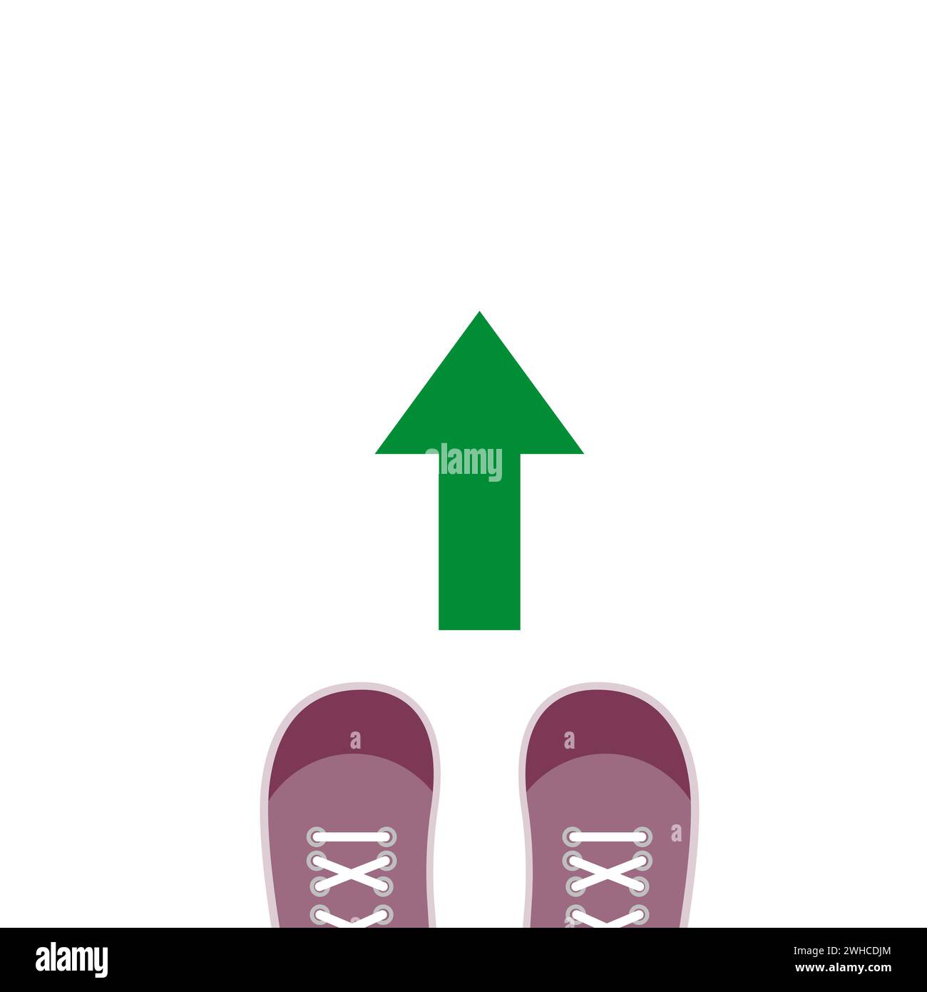 Feet arrow Stock Vector Images - Alamy