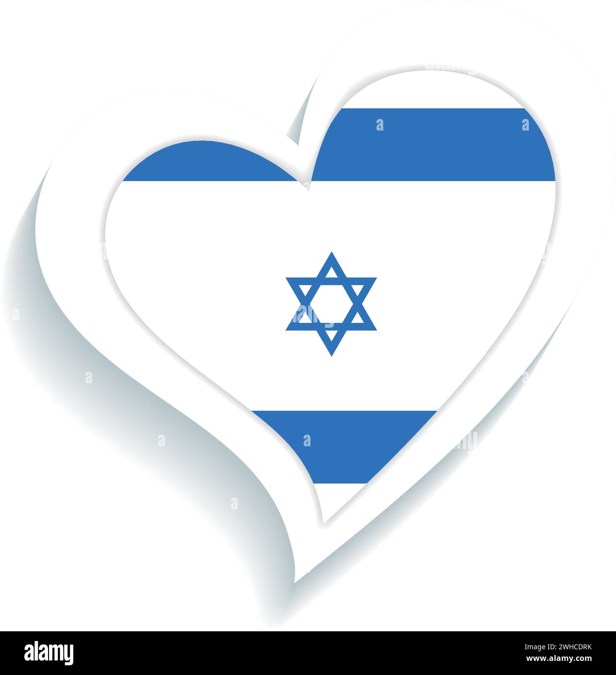 Isolated heart shape with the flag of Israel Vector Stock Vector Image ...