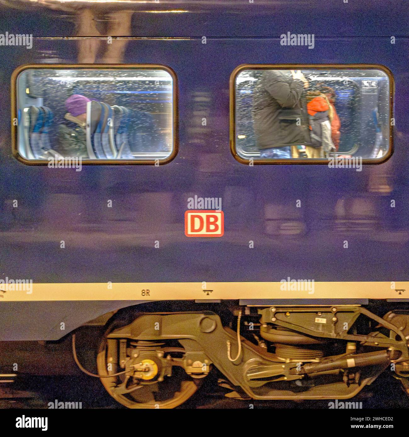 DB train arriving Stock Photo - Alamy