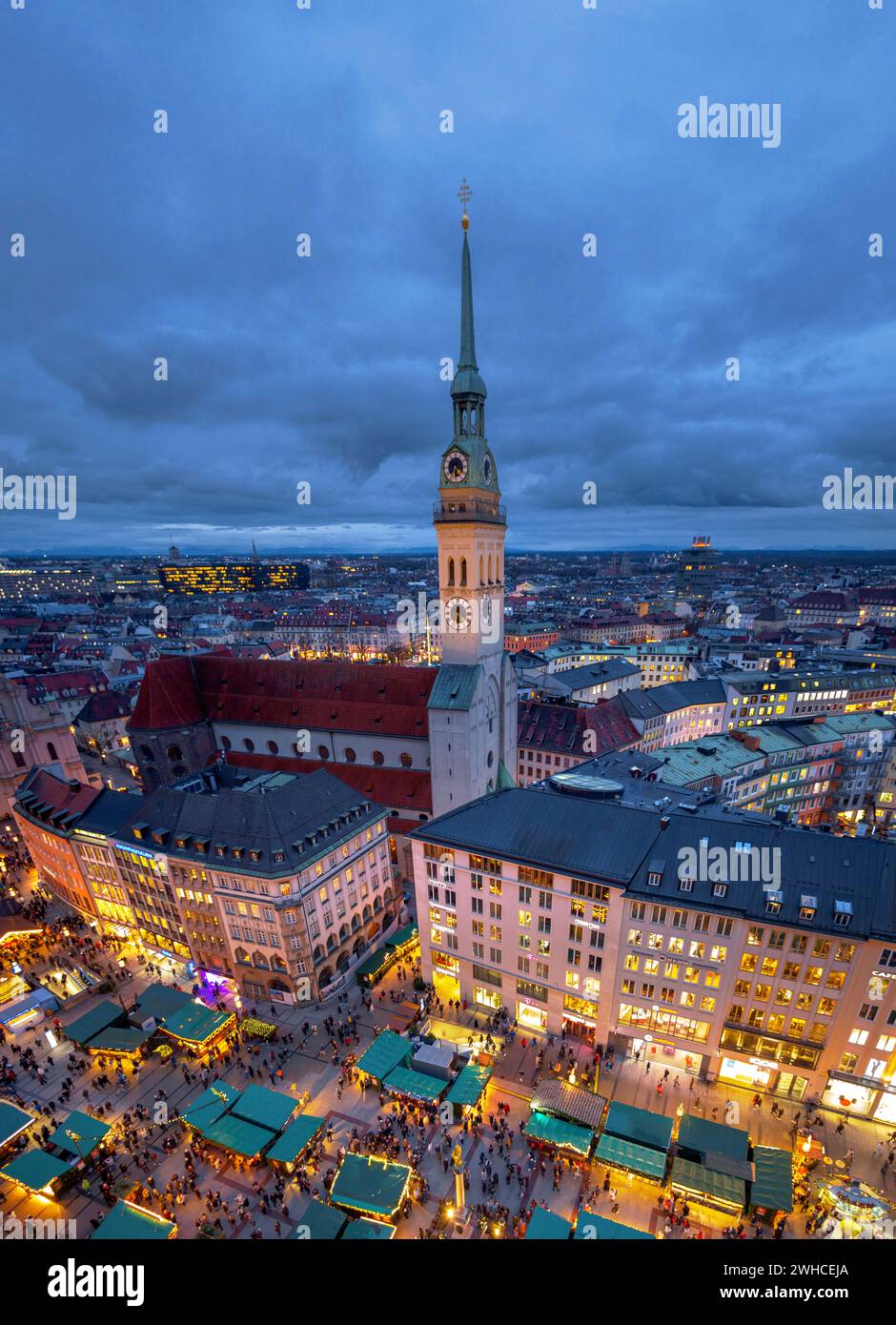 Aerial view viktualienmarkt in hi-res stock photography and images - Alamy