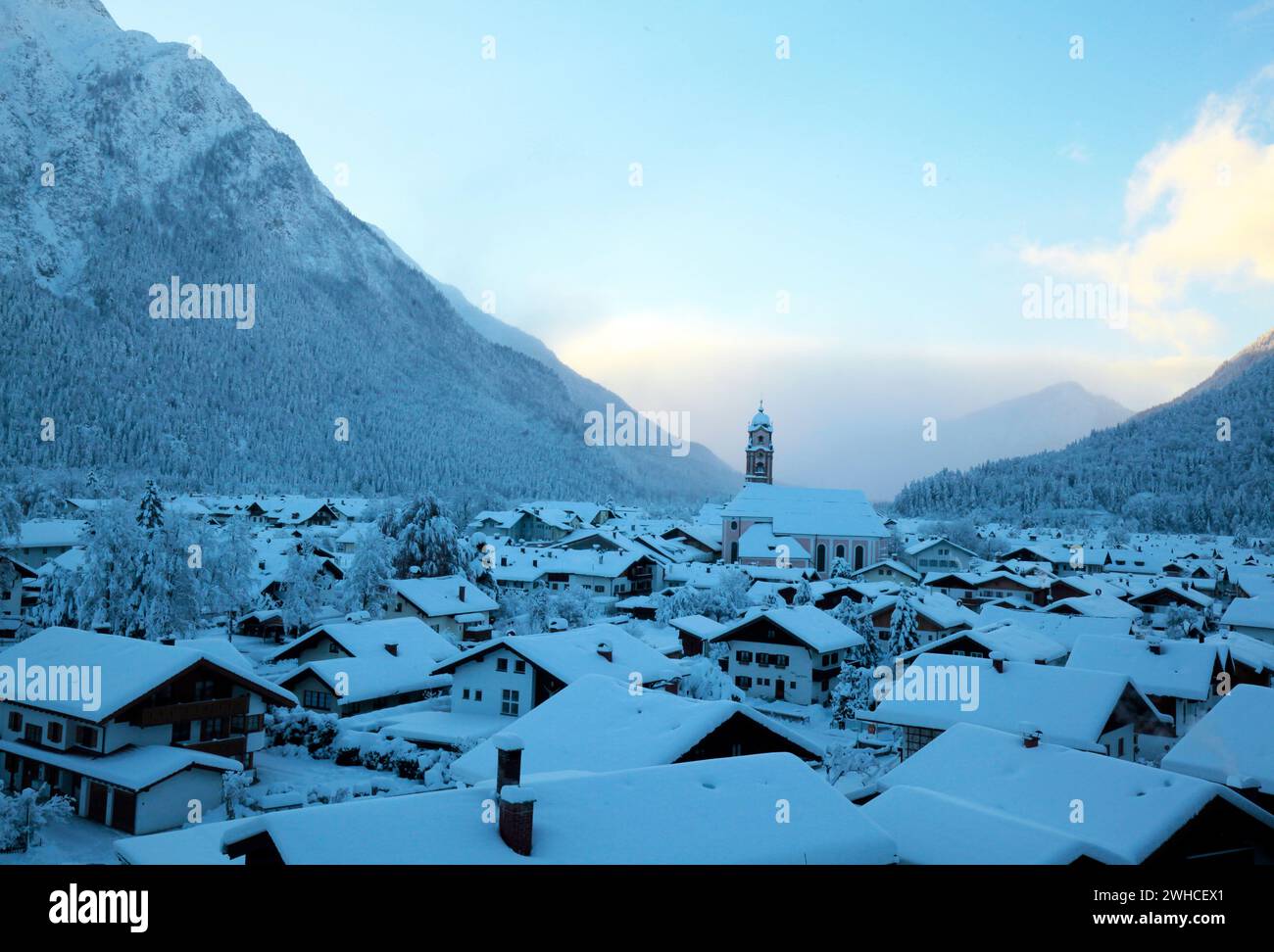 Winter in and around Mittenwald Stock Photo - Alamy