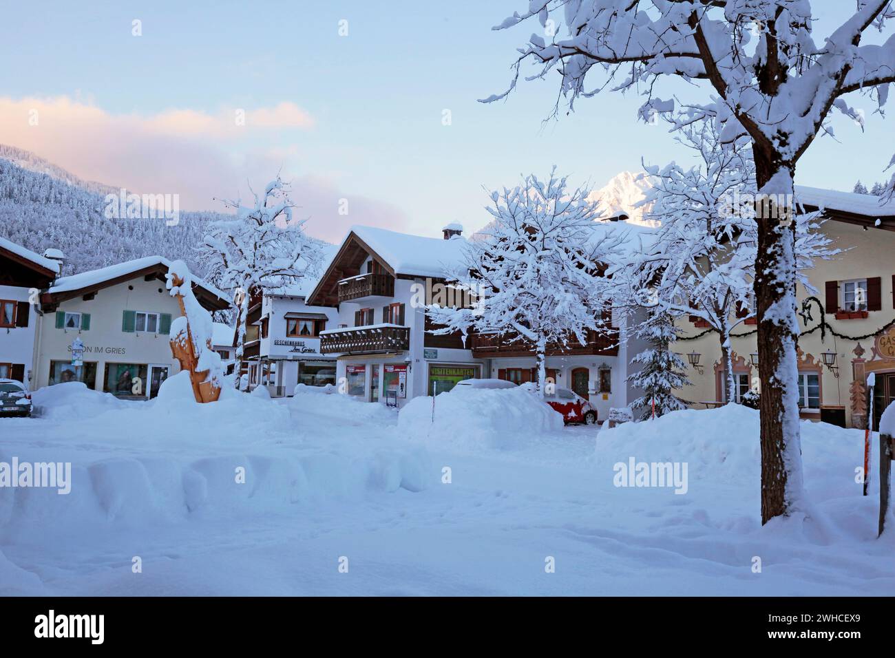 Winter in and around Mittenwald Stock Photo - Alamy
