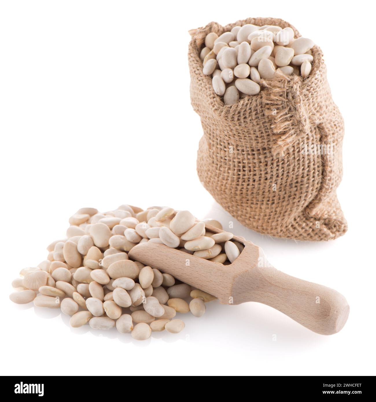 White beans bag Stock Photo - Alamy