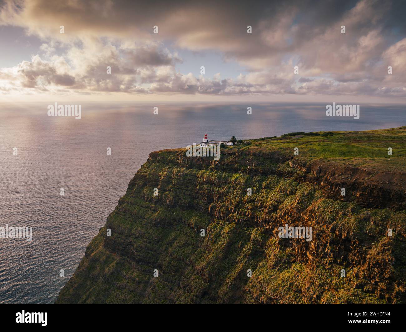 Lighthouse, Ponto da Pargo, west coast, Autonomous Region of Madeira ...