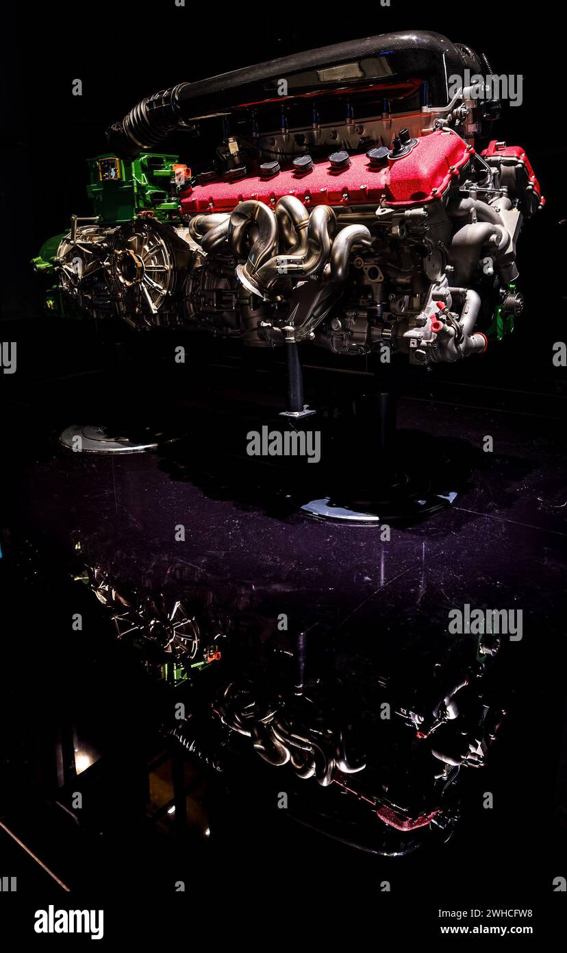 Ferrari V12 Engine photographed at the press view for "Ferrari: Under ...