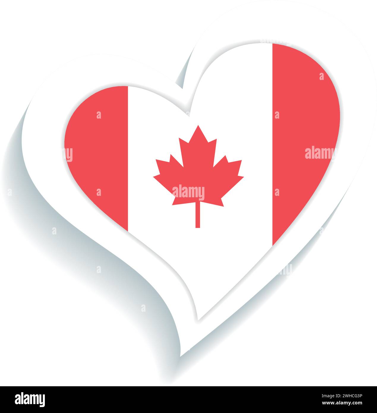 Canadian flag in heart shape hi-res stock photography and images - Alamy