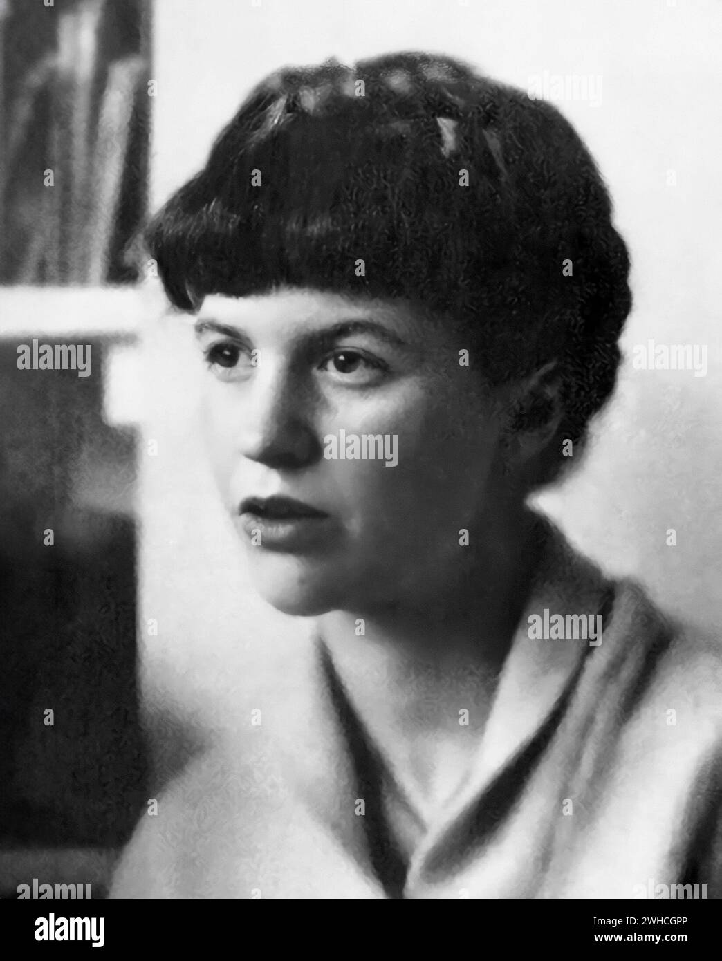Sylvia Plath. Portrait of the American poet and novelist, Sylvia Plath ...