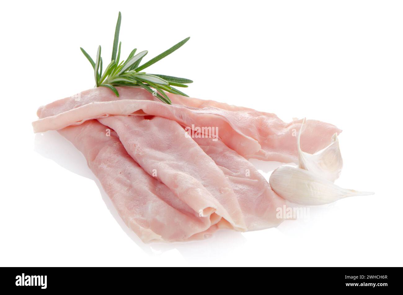 Fresh shaved ham Stock Photo - Alamy