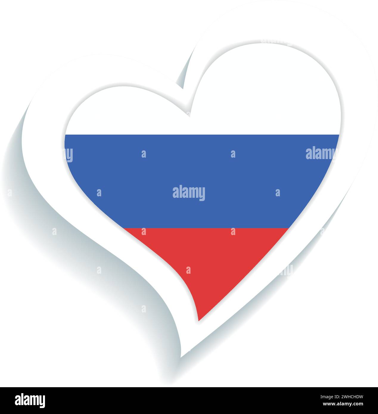Isolated heart shape with the flag of Russia Vector Stock Vector Image ...