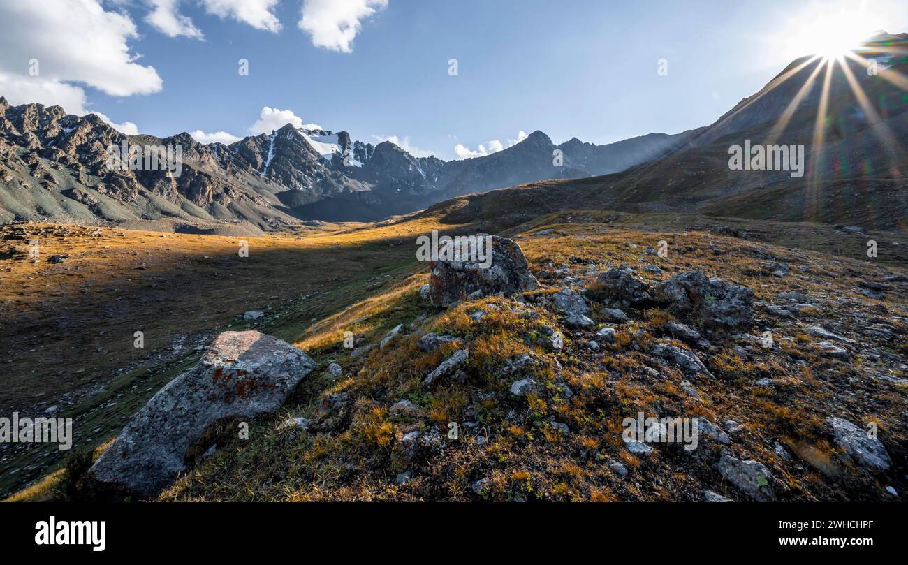 Autumnal high valley in atmospheric light, Keldike Valley on the way to ...