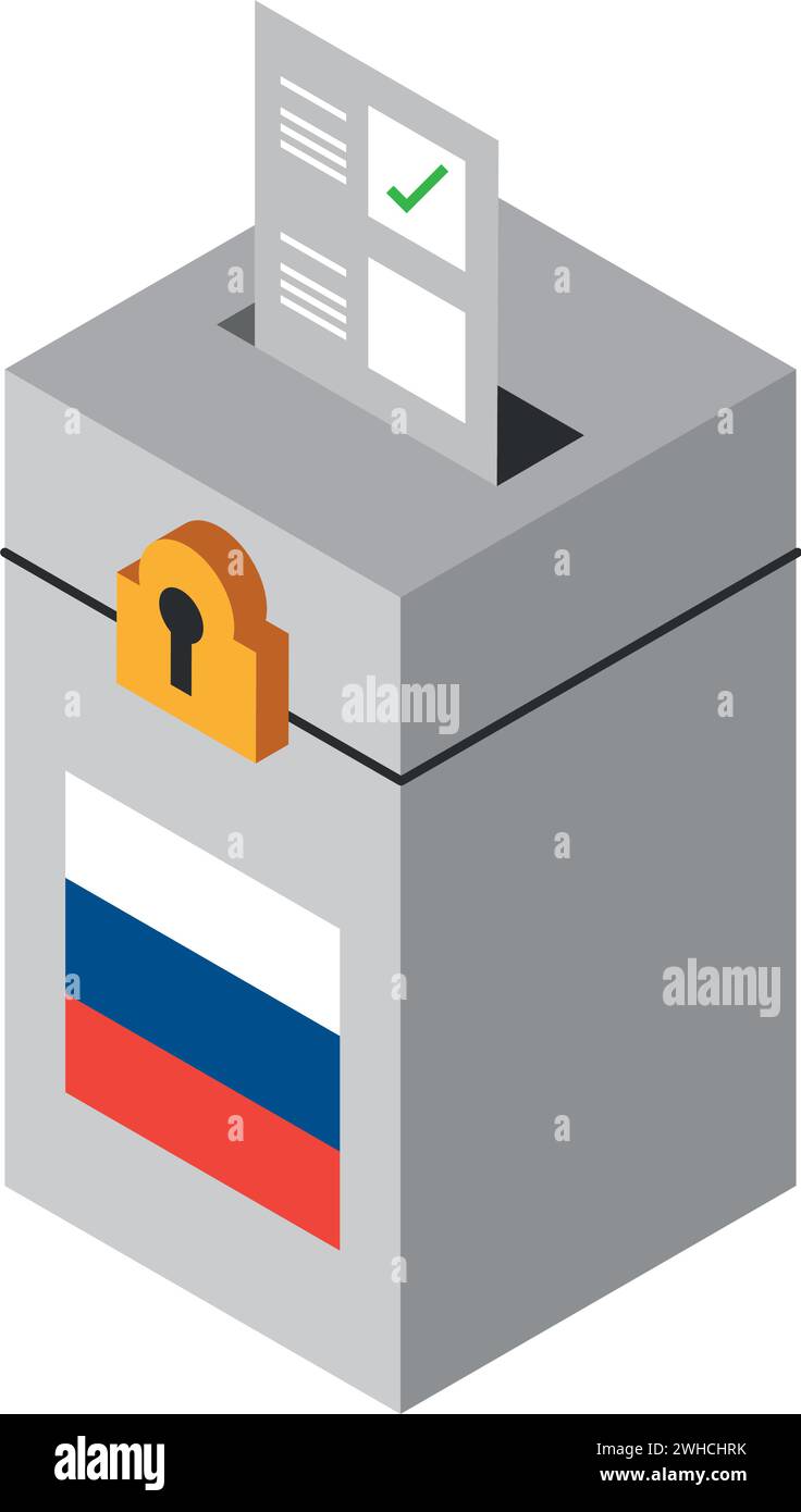 Ballot box russian flag Stock Vector Images - Alamy